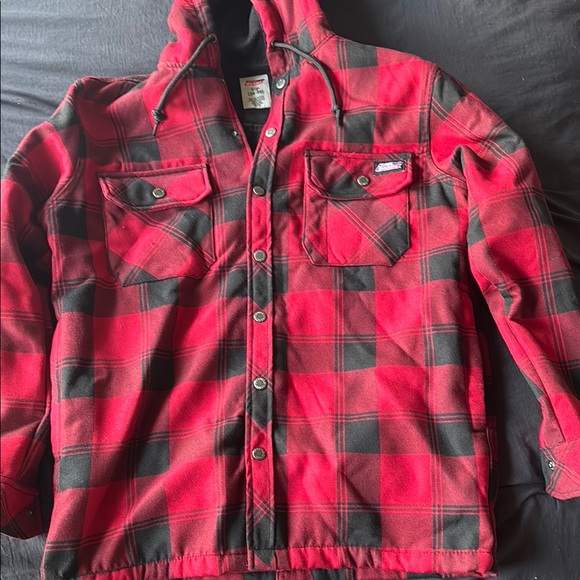 Dickies | Jackets & Coats | Mens Red Dickies Water Repellent Flannel ...
